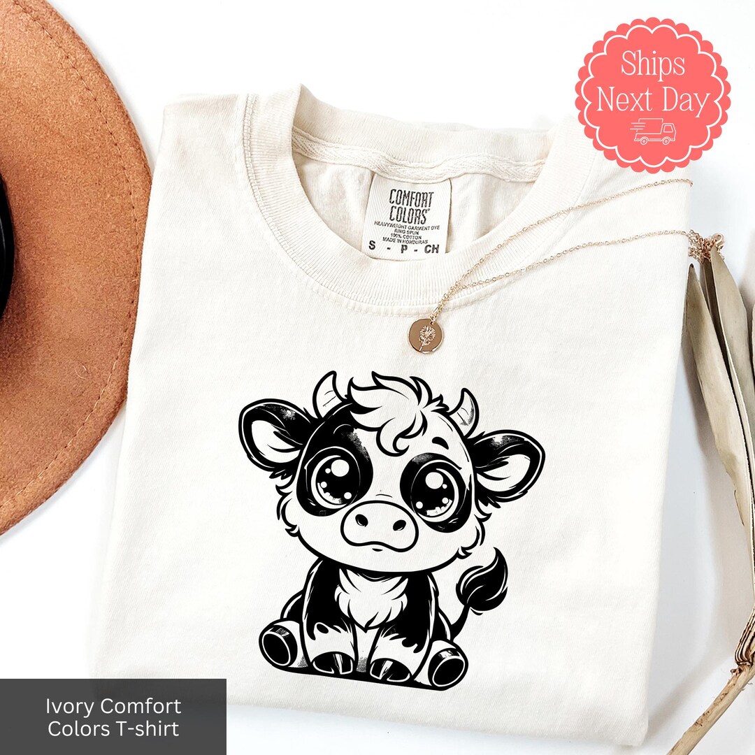 Cute Cow Shirt, Cow Graphic Shirt, Cow Tshirt, Cute Cow Gift, Farmer ...