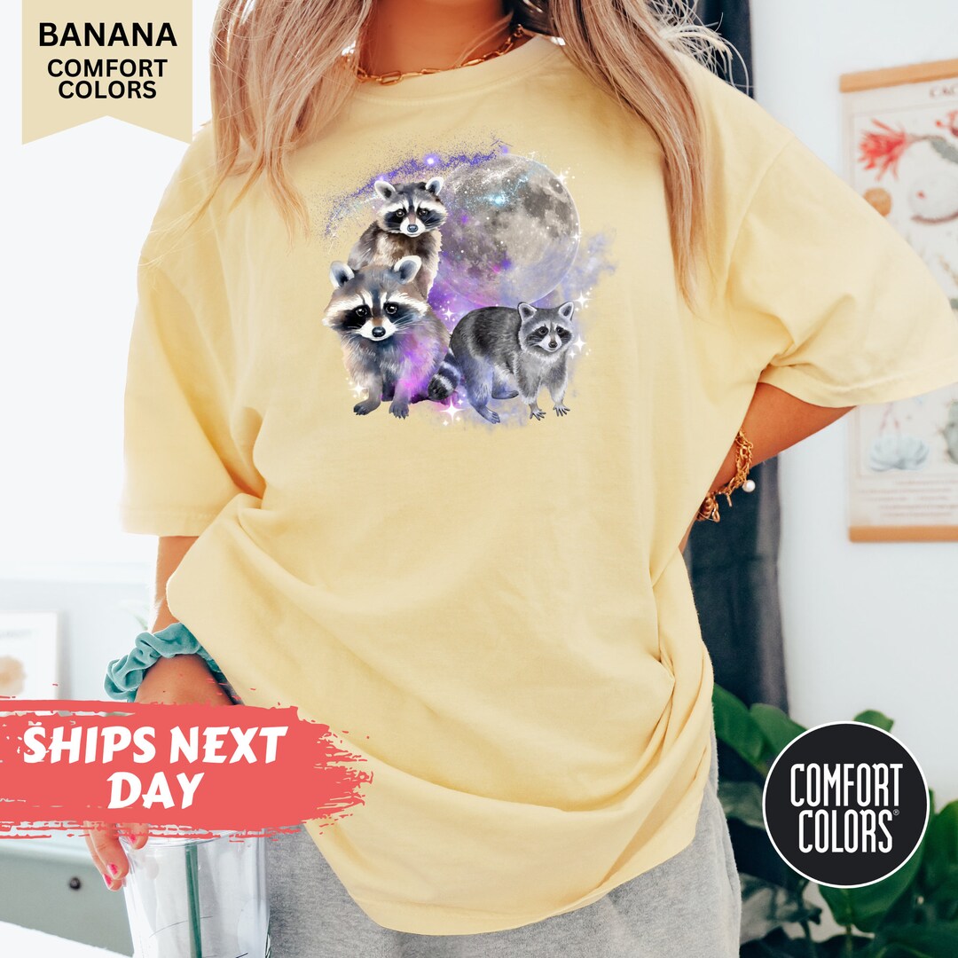 Three Raccoons Vintage Graphic Shirts, Retro Raccoon Moon Tshirt ...