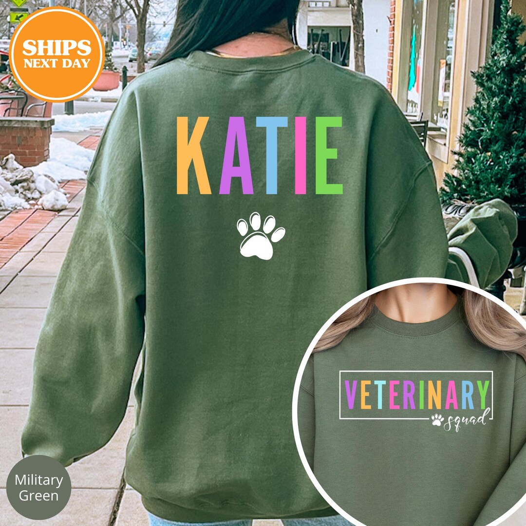 Custom Veterinary Squad Sweatshirts, Veterinarian Staff Hoodie - Etsy