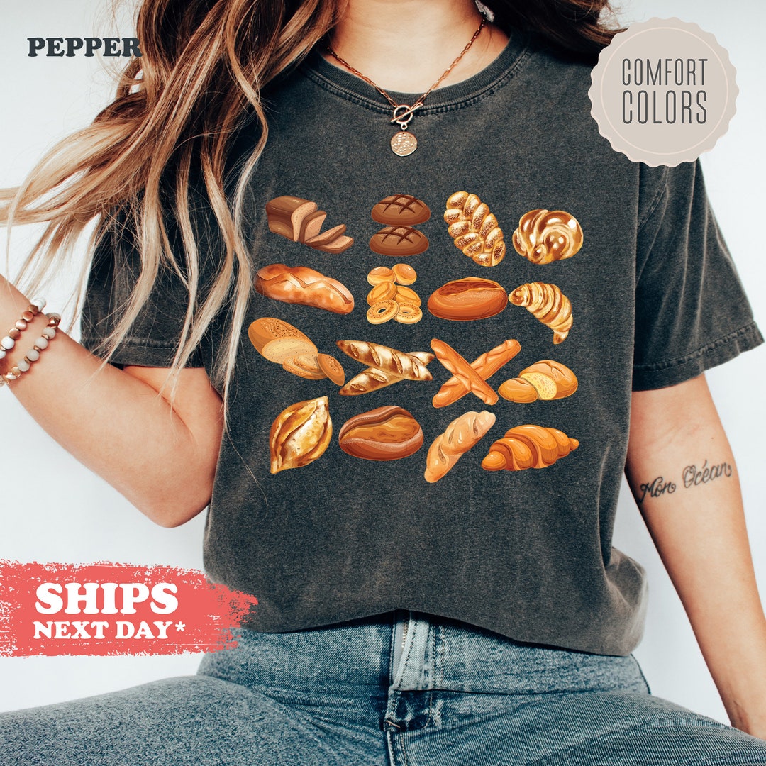 Bread Baker Shirt, Bread Chart Shirt, Baking Gift for Foodie Shirt ...