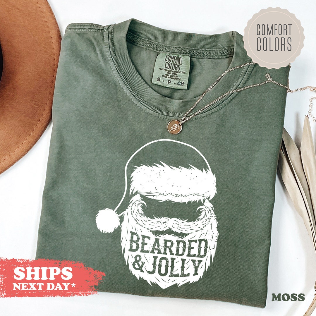 Santa Face Christmas Shirt, Christmas Shirt Man, Bearded and Jolly ...