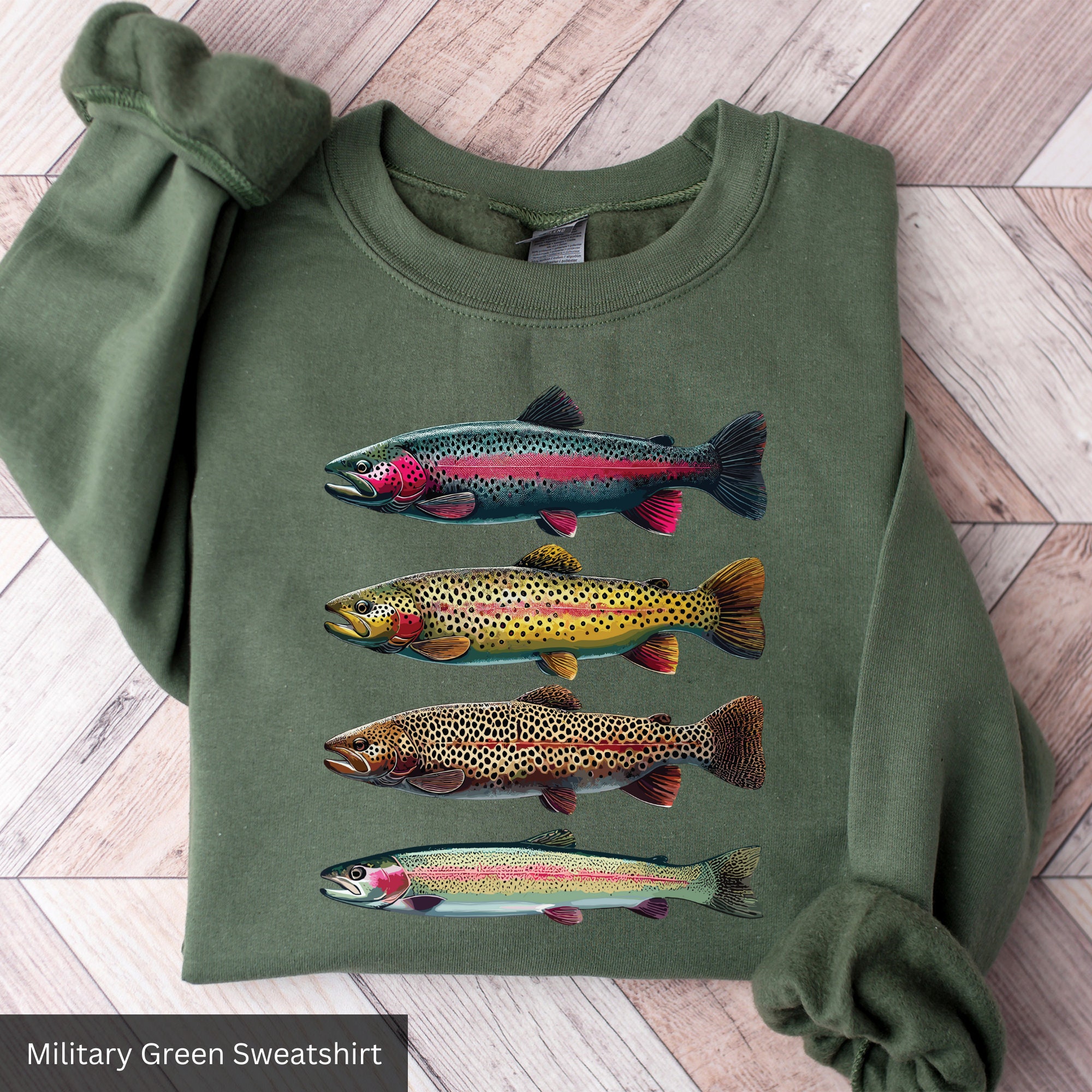 Trout Sweatshirt, Fish Species Hoodie, Fishes Sweatshirt, Gift for ...