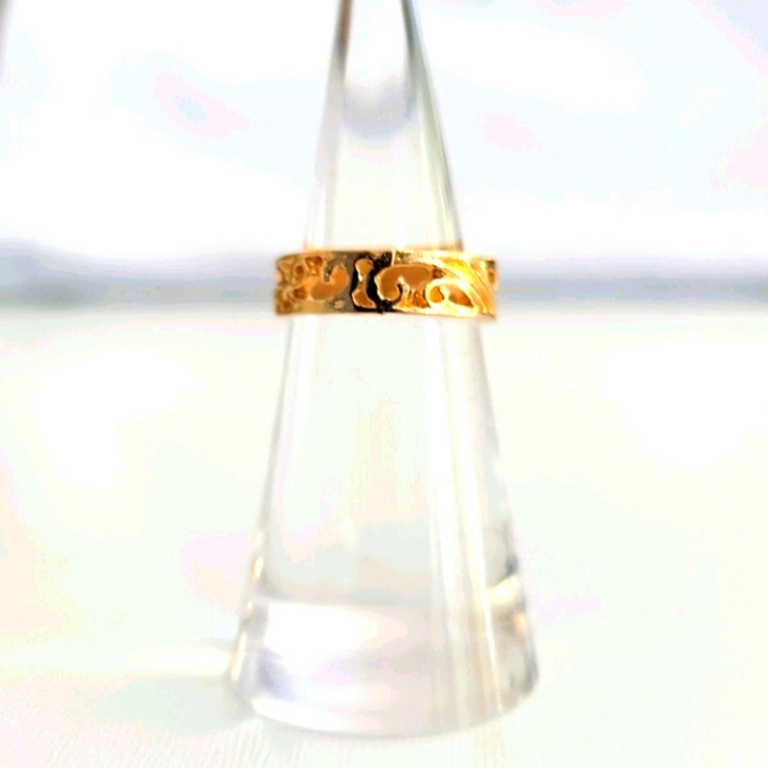 Vintage Gold Ocean Beach Waves Ring Size 5 Women's Jewelry - Etsy