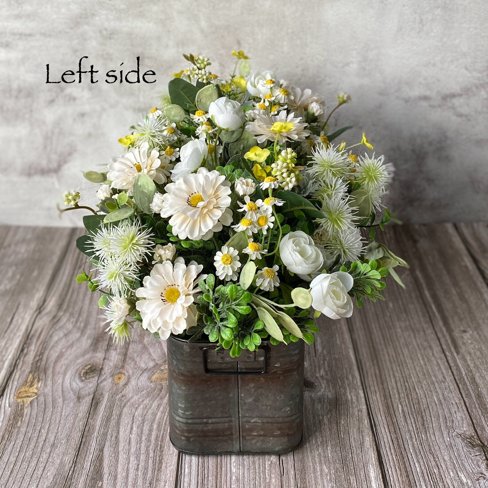 Large Neutral Colors Centerpiece Table Arrangement Garden Style Flower ...