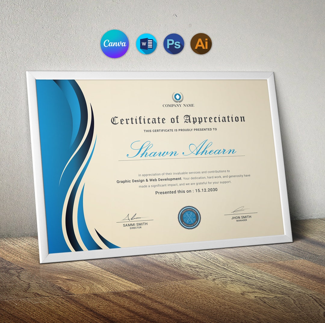 Certificate of Completion Template Canva, Certificate of Completion ...