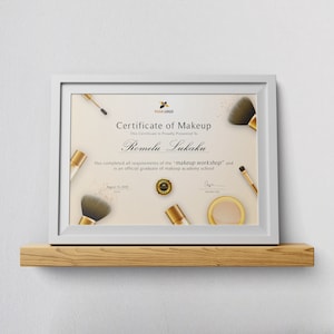 Certificate Template in Canva | Instant Download | Printable Makeup ...