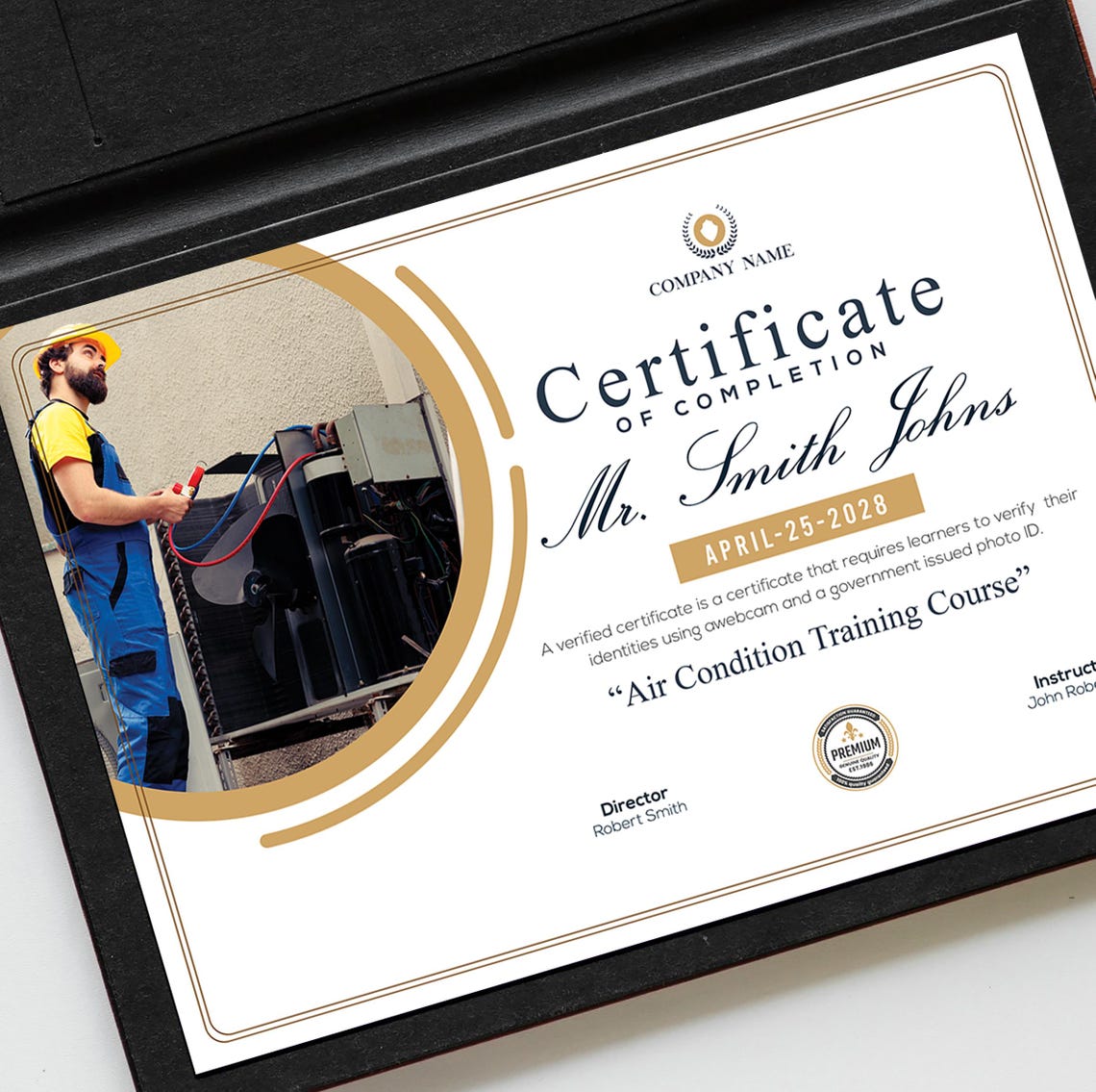 Certificate Template in Canva | Instant Download | Printable AC and ...
