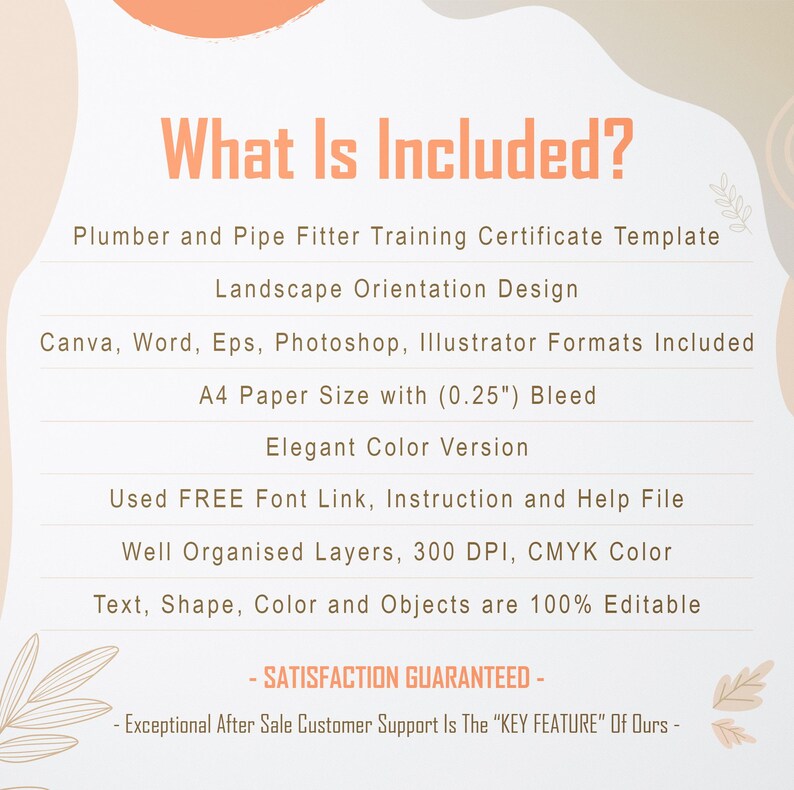 Certificate Template in Canva | Printable Plumber and Pipe Fitter ...