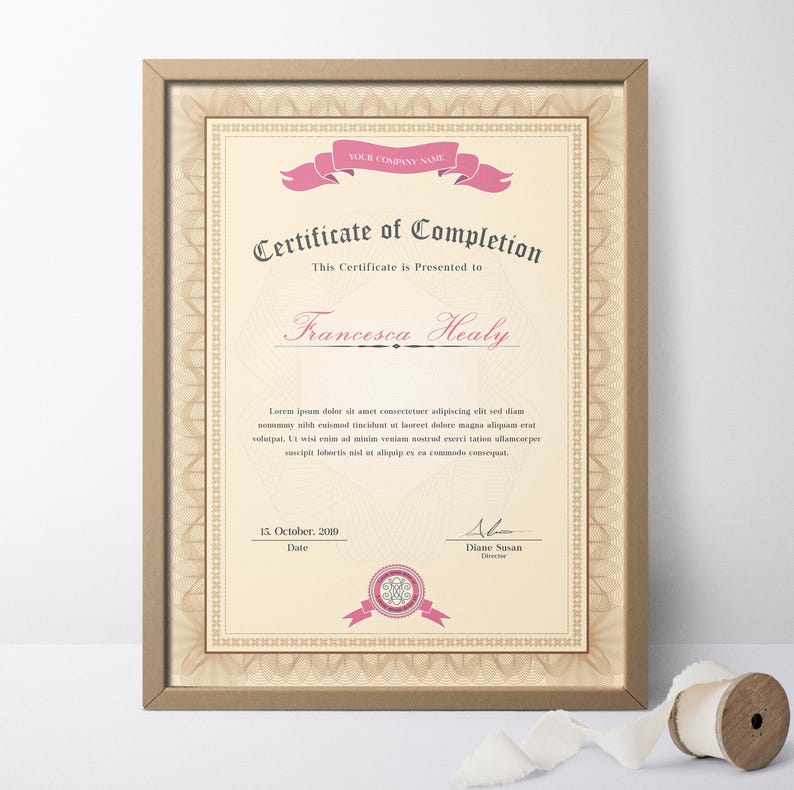 Certificate of Completion Template Canva, Certificate of Completion ...