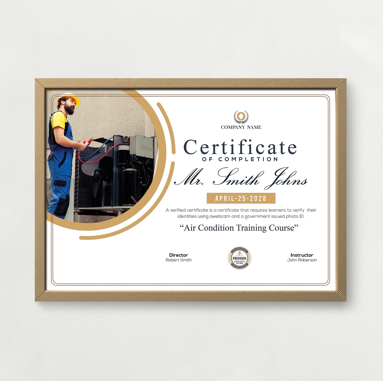 Certificate Template in Canva | Instant Download | Printable AC and ...