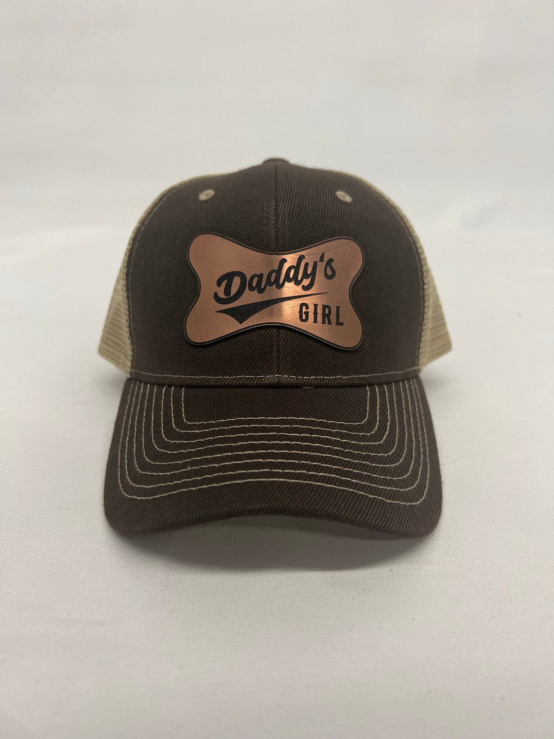 Daddys Girl Leather Patch Hat Etsy