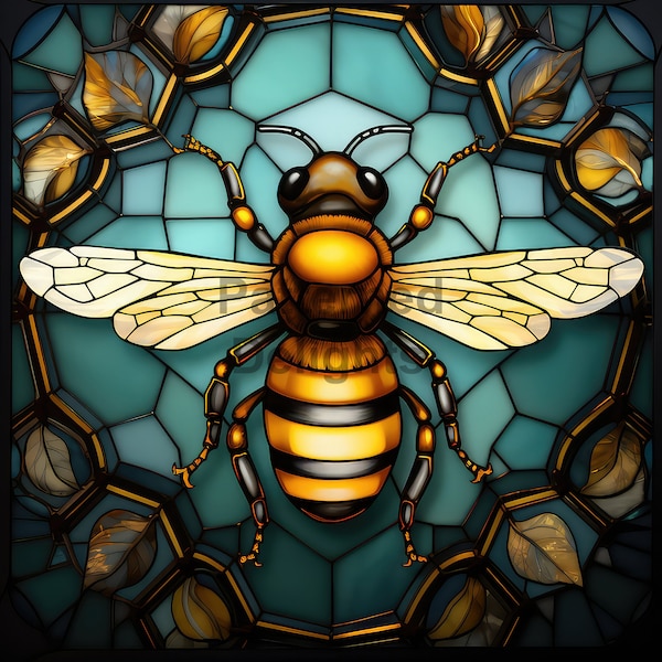 Stained Glass Bee - Etsy
