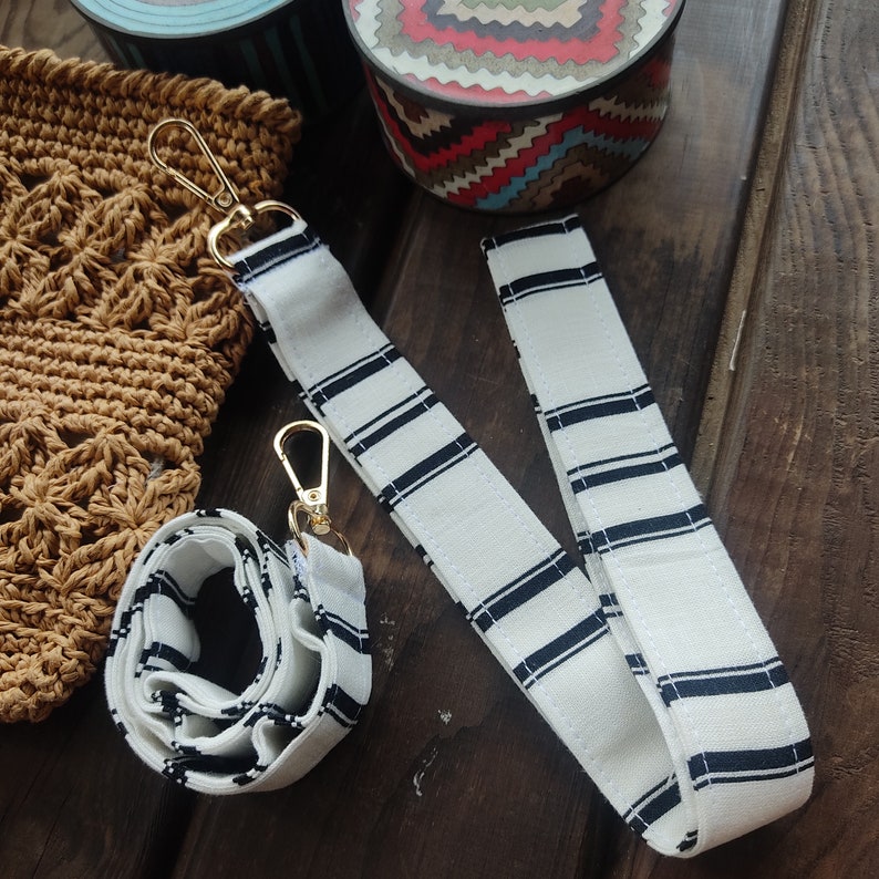 Long Size Fabric Key Fobs Striped Fabric Keychains Wristlet - Etsy