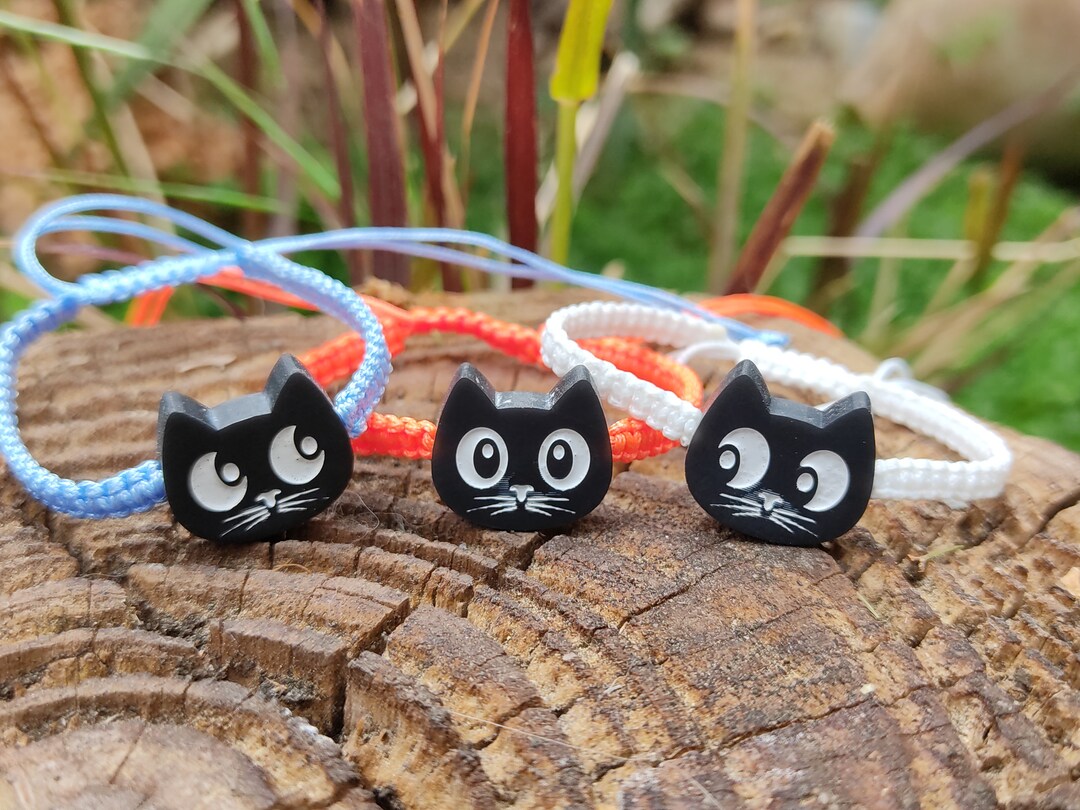 Cute Cat Faces Bracelets, Matching Cat Mum Bracelet, Kid's Birday Party ...