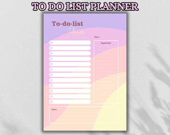 To Do List, Productivity Planner, Simple Tasks Lists Template, Stay ...