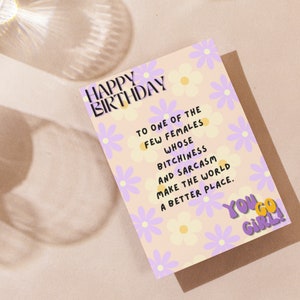 Girl Power Birthday Card, Printable Friend Birthday Card, Instant ...