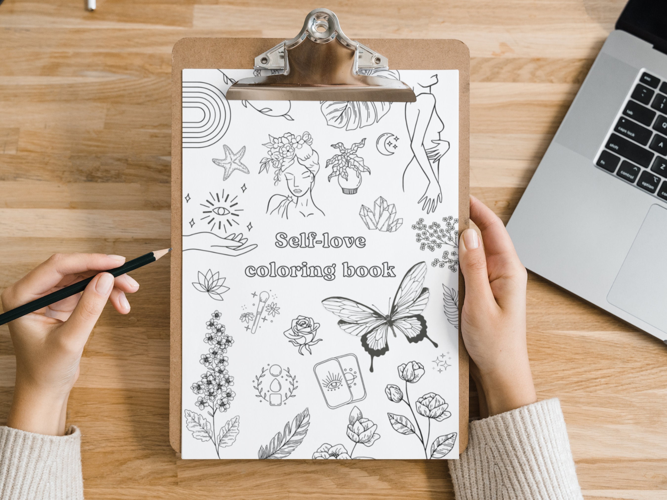 Self-love Coloring Book, Adult Motivational Coloring Book, 25 Printable ...