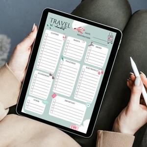Printable Travel Checklist, Travel Documents, Travel Packing Checklist ...