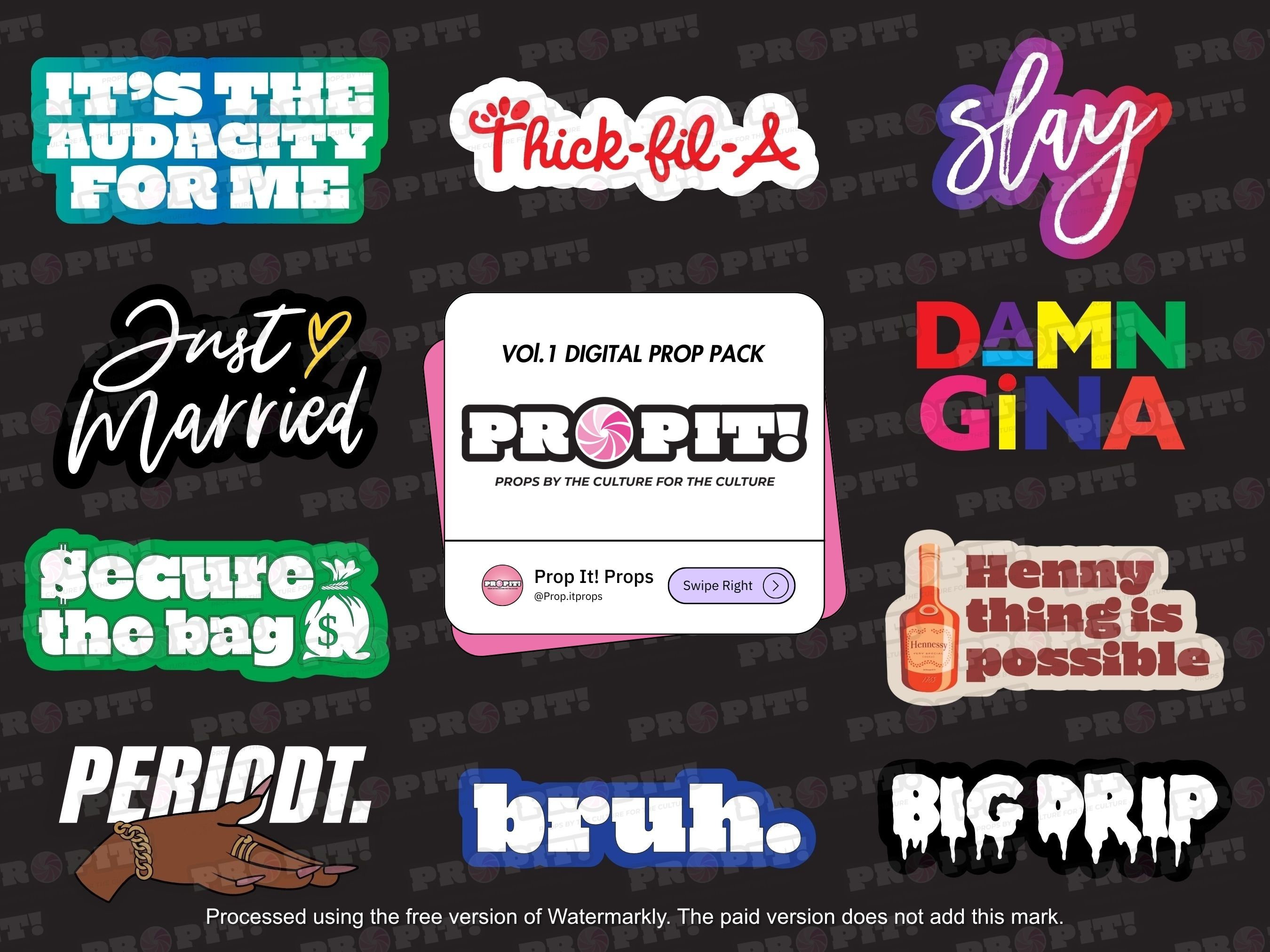 10 Photo Booth Props PNG, Instant Download Photo Booth Props, Digital ...