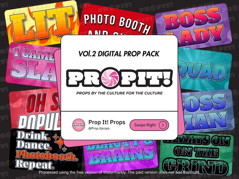 12 Photo Booth Props PNG, Instant Download Photo Booth Props, Digital ...