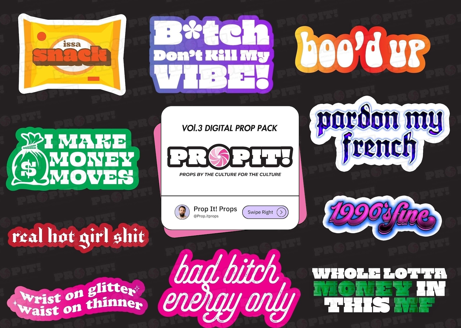 10 Trendy Photo Booth Props PNG, Instant Download Photo Booth Props ...