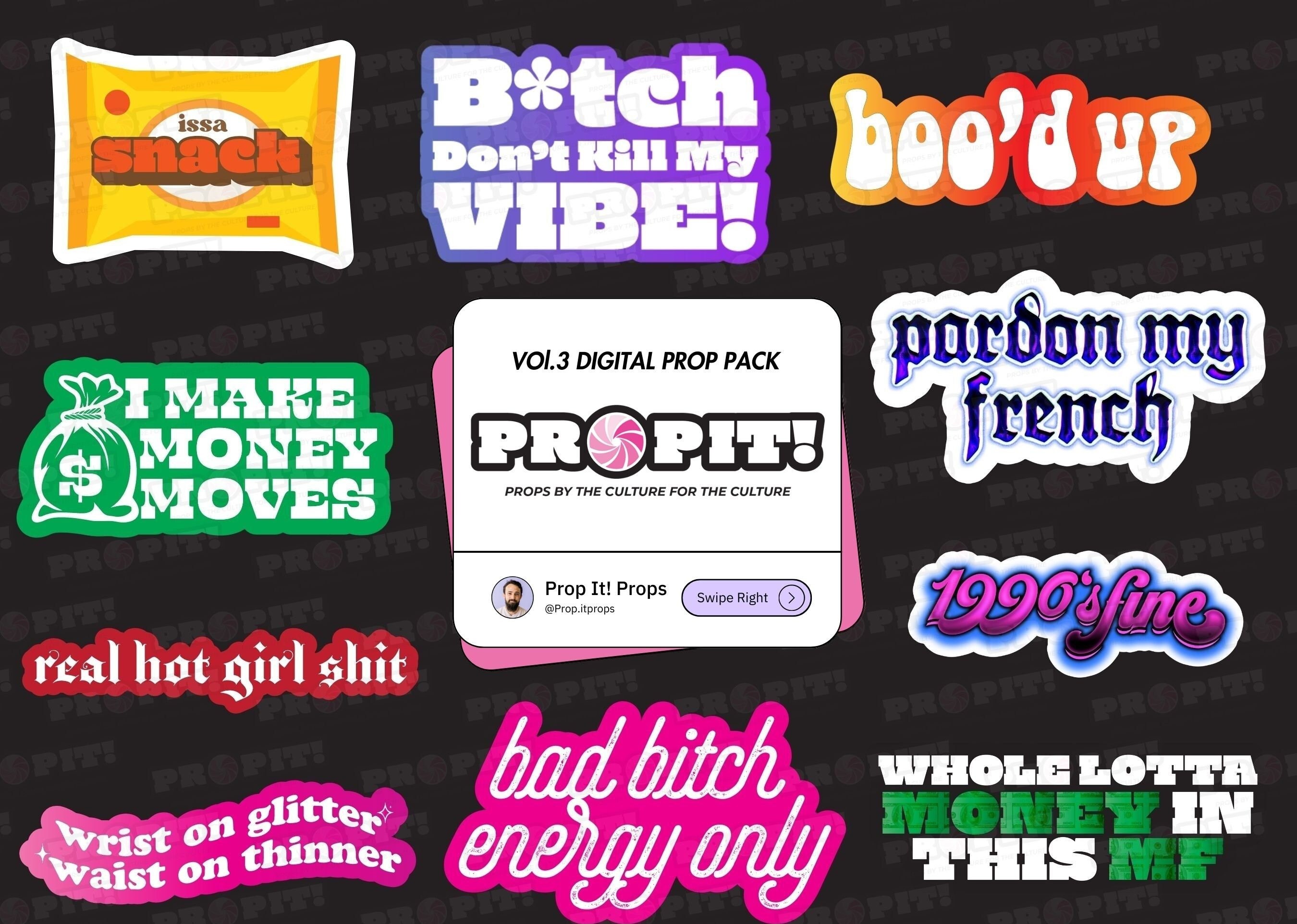 10 Trendy Photo Booth Props PNG, Instant Download Photo Booth Props ...