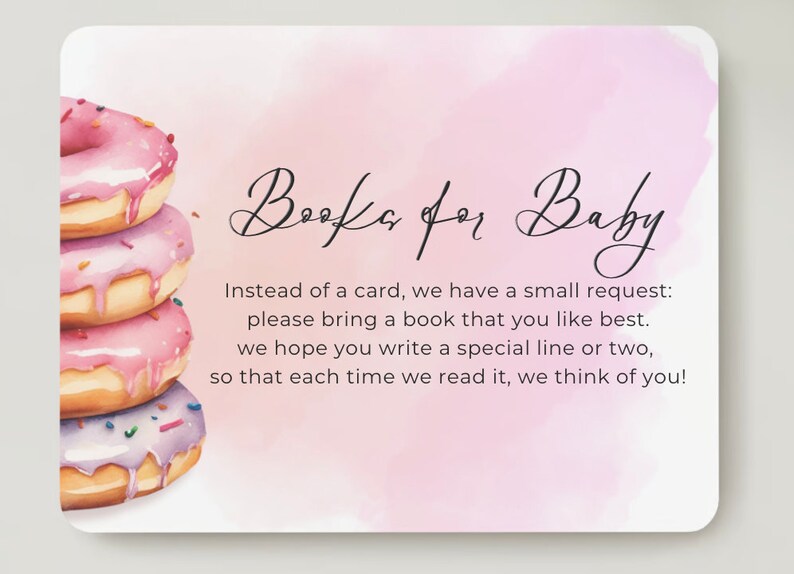 Donuts & Diapers Invitation Set - Canva Templates for Invitation, Rsvps ...