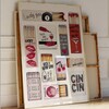 Red Trendy Retro Wall Art Set of 6, Lucky You Poster, Retro Trendy ...