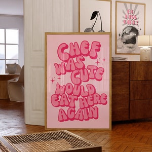 Retro Aesthetic Kitchen Decor Cute Cooking Art Kitchen Wall Art Print ...