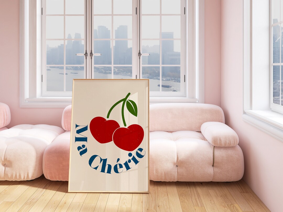 Cherry Poster, Psychedelics Poster, Retro Wall Art 70s Funky Wall Decor ...