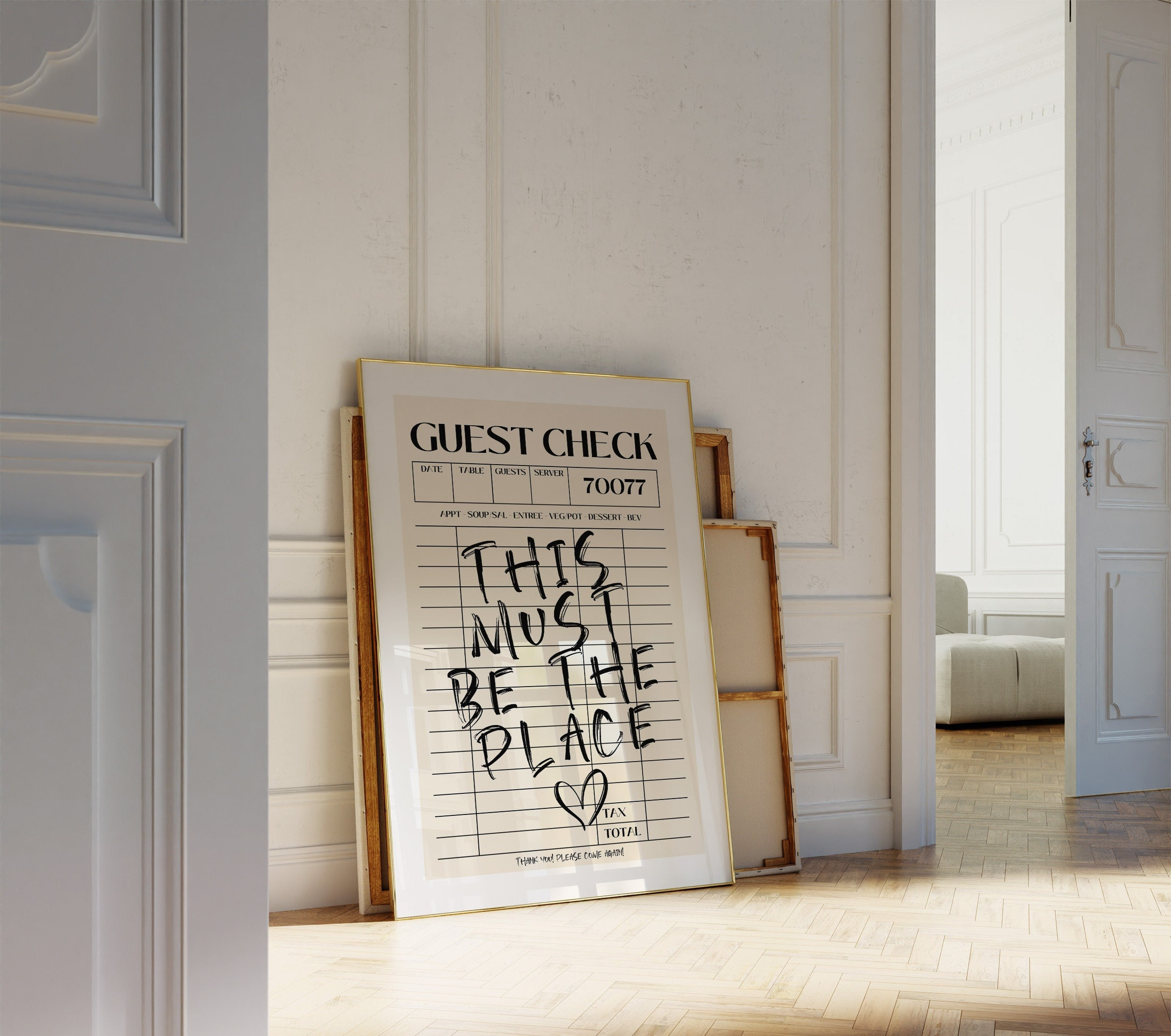 This Must Be the Place Print Retro Guest Check Print Trendy Wall Art ...