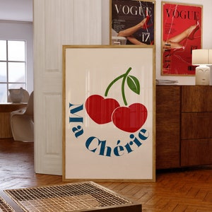 Cherry Poster, Psychedelics Poster, Retro Wall Art 70s Funky Wall Decor ...