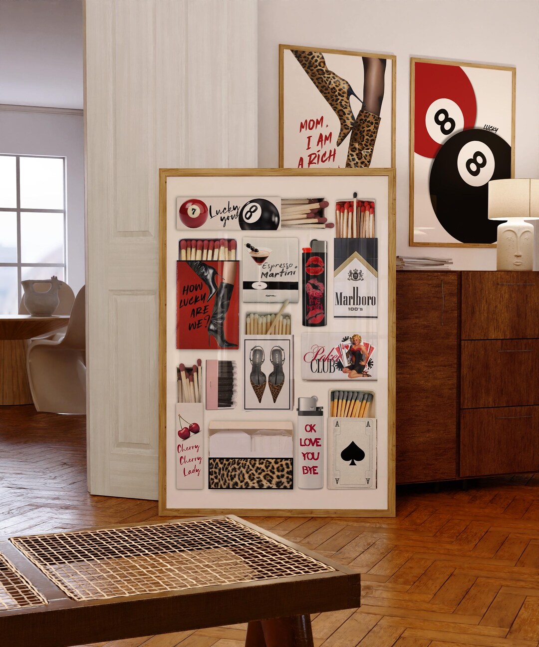 Vintage Matchbox Print, Trendy Matches Poster, Retro Matchbook Wall Art ...