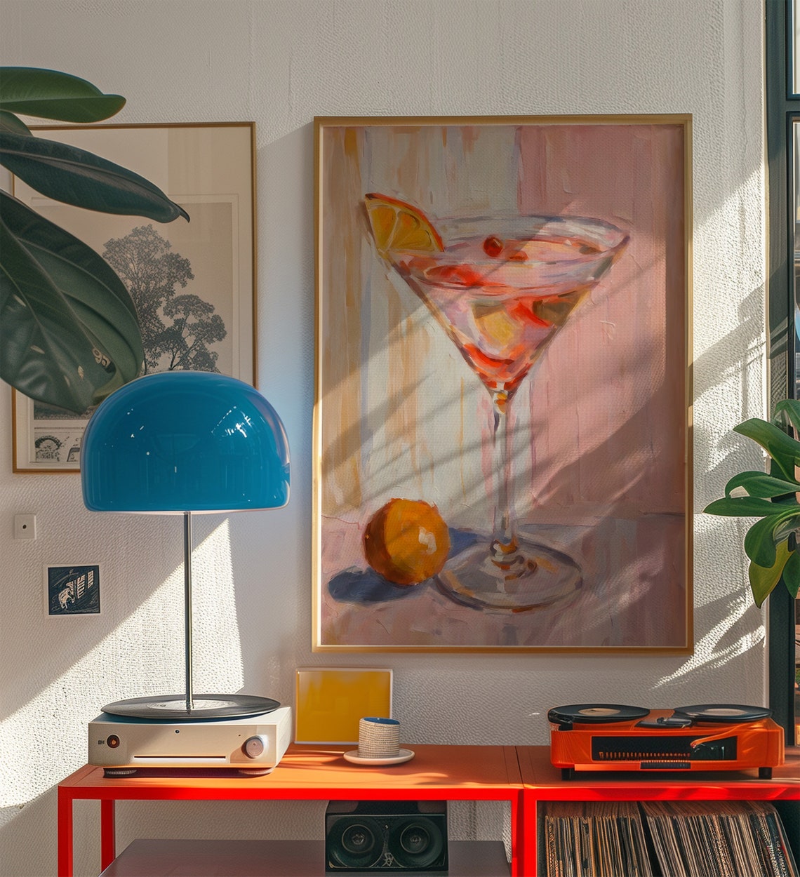 Aperol Spritz Print Cocktail Poster Bar Cart Print Vintage Wall Art ...