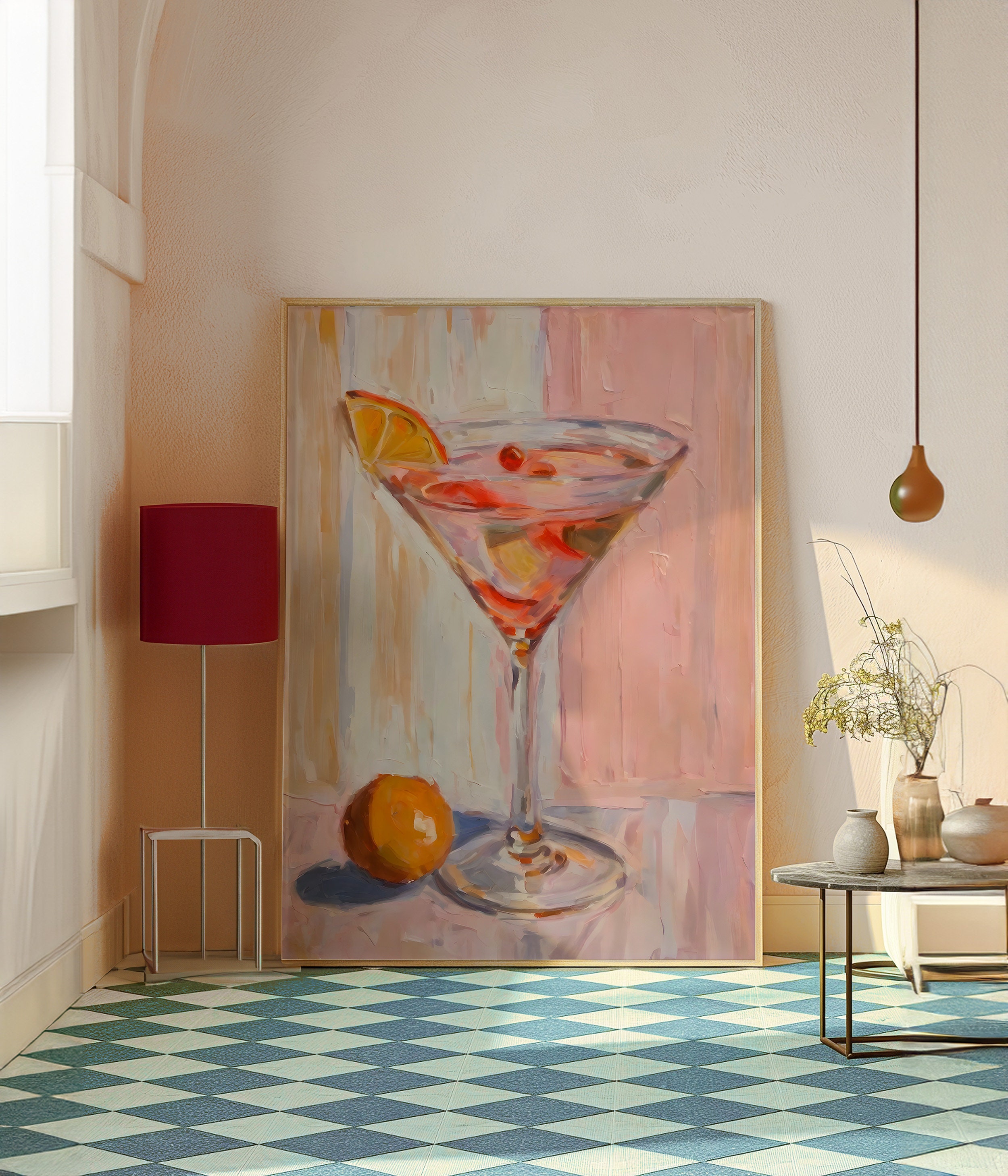 Aperol Spritz Print Cocktail Poster Bar Cart Print Vintage Wall Art ...