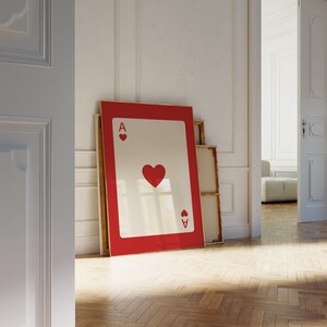 Red Trendy Retro Wall Art Set of 6, Lucky You Poster, Retro Trendy ...