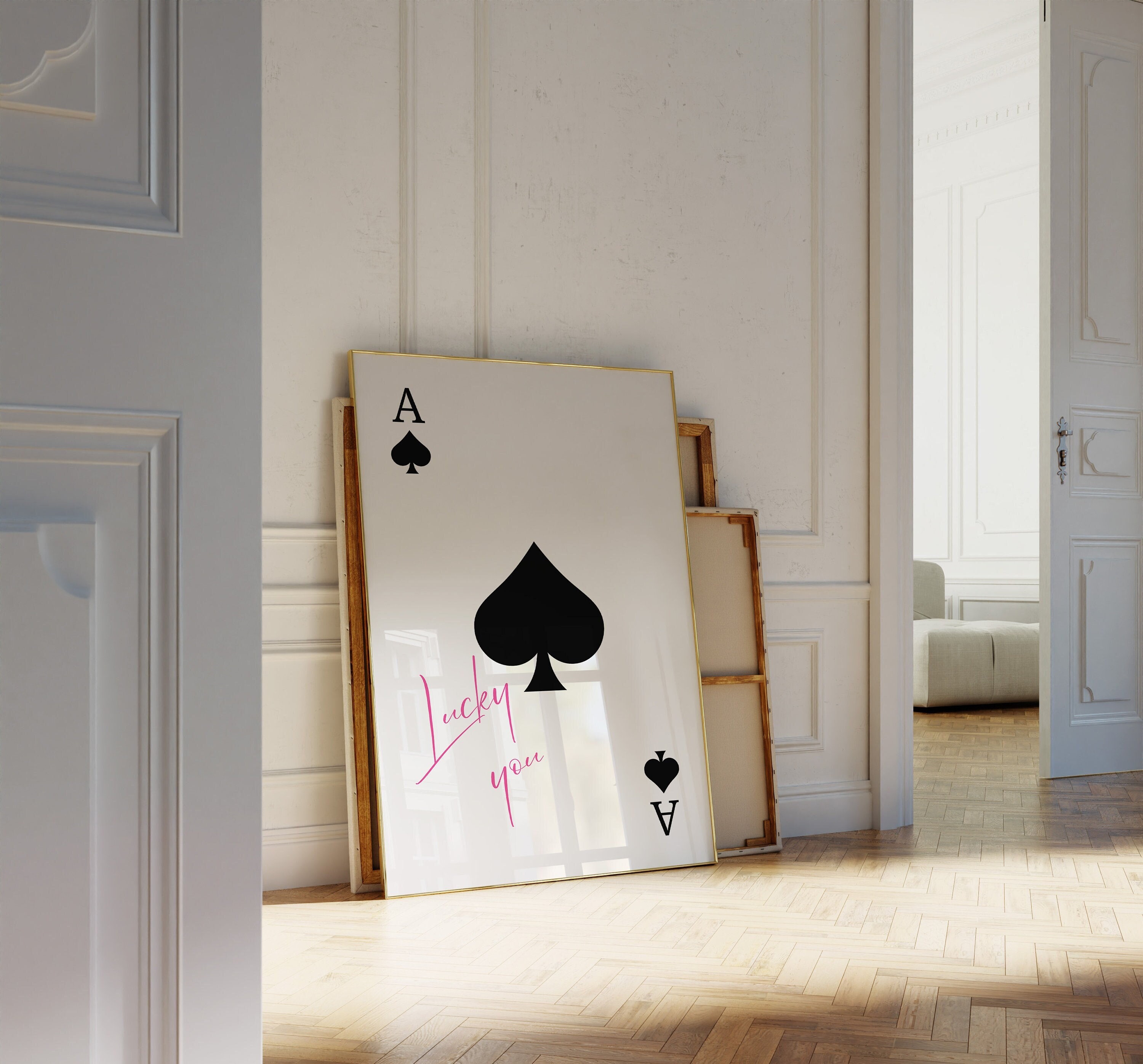 Trendy Ace of Spades Print Lucky You Poster Trendy Retro Wall Art Retro ...