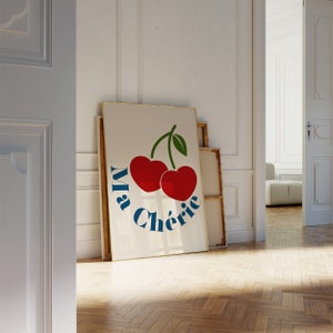 Cherry Poster, Psychedelics Poster, Retro Wall Art 70s Funky Wall Decor ...