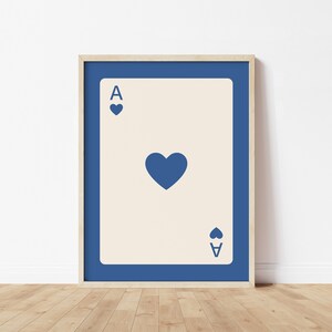 Blue Trendy Retro Wall Art Set of 6 Blue Lucky You Poster Retro Trendy ...