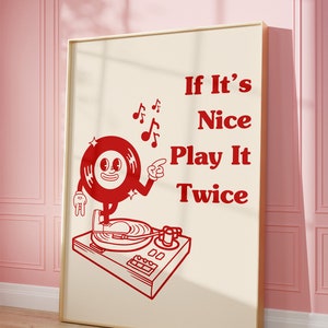 Music Wall Art, Retro Groovy Print, Record Player Poster, Retro Music ...