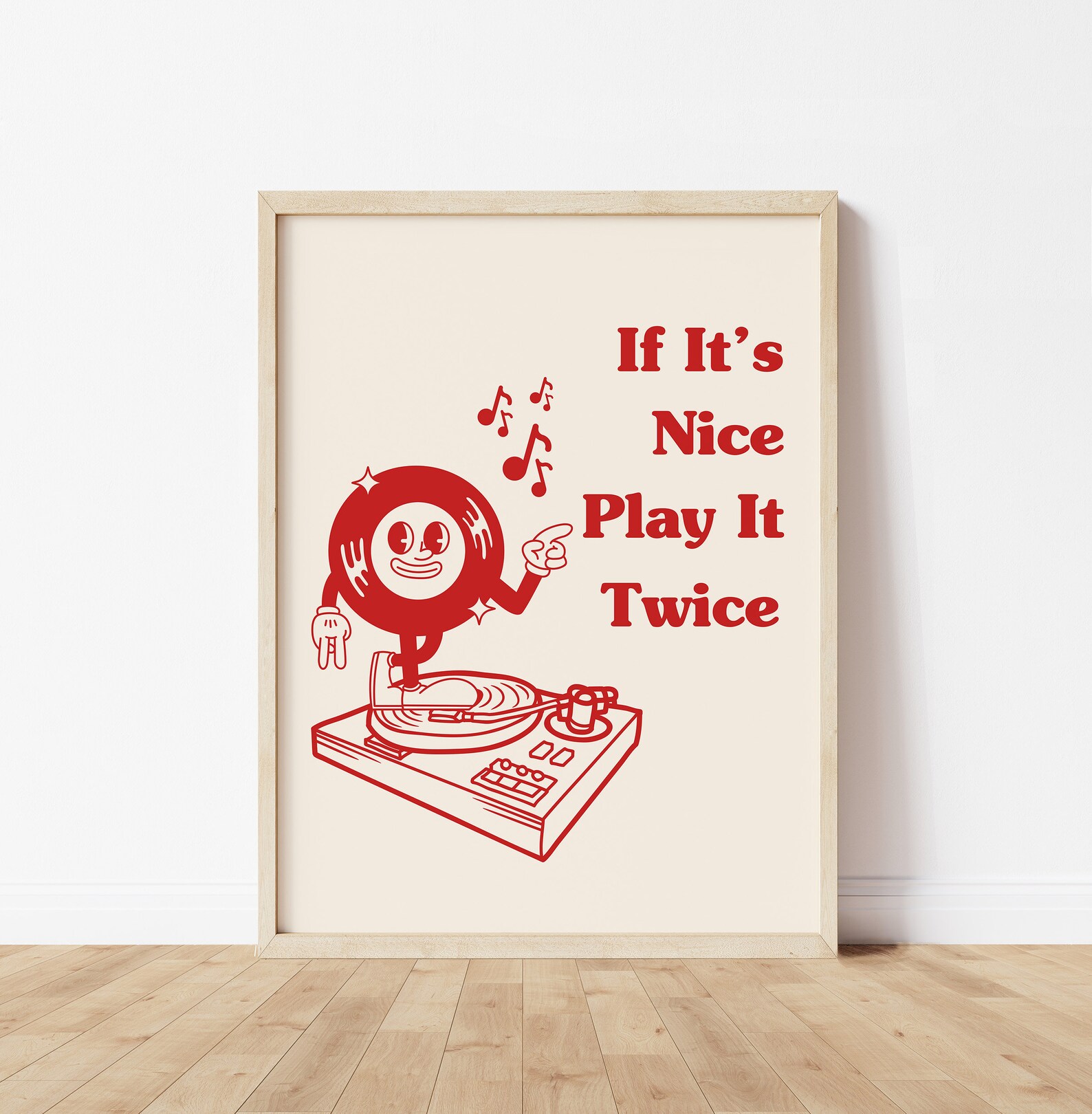 Music Wall Art Retro Groovy Print Record Player Poster - Etsy