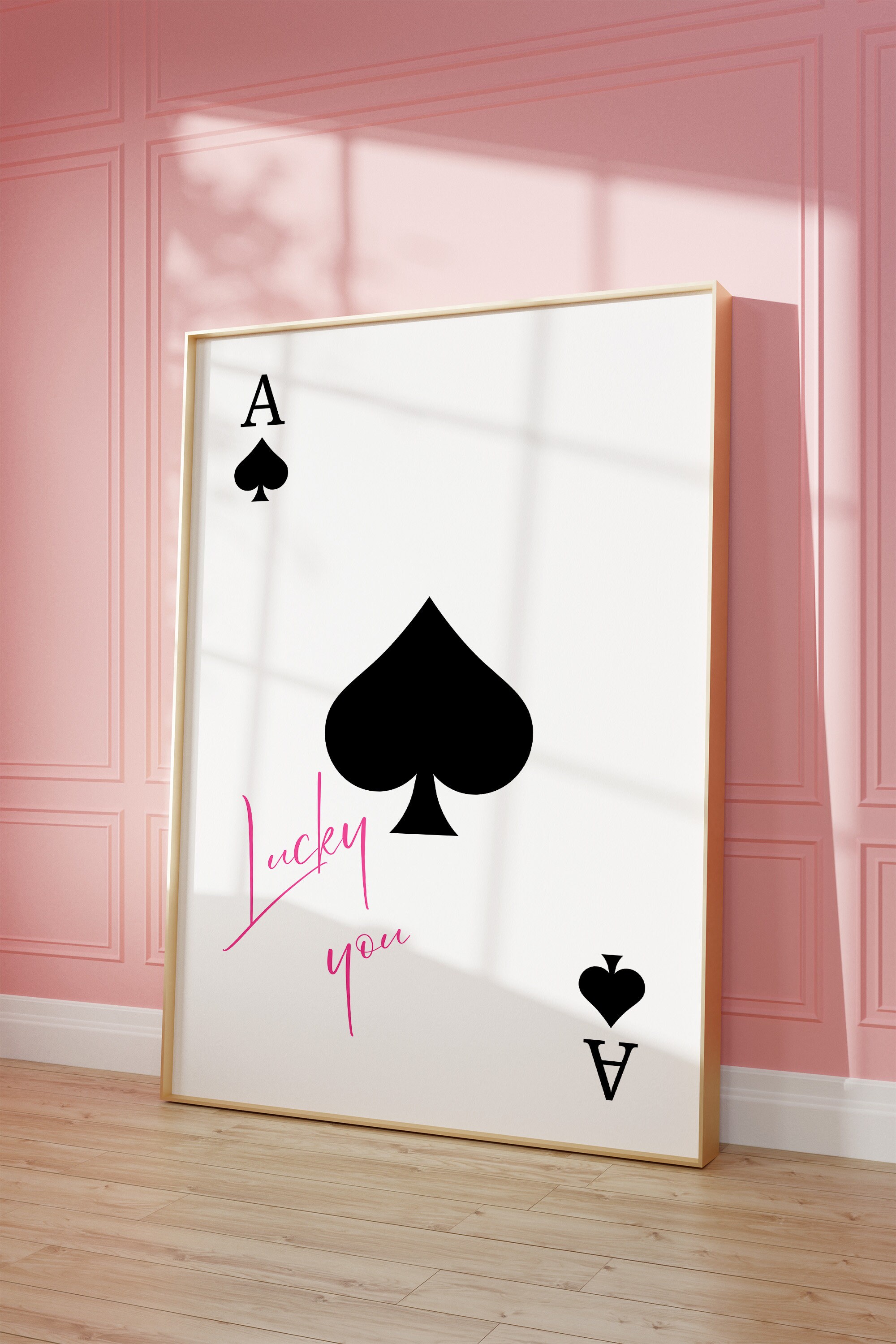 Trendy Ace of Spades Print Lucky You Poster Trendy Retro Wall Art Retro ...
