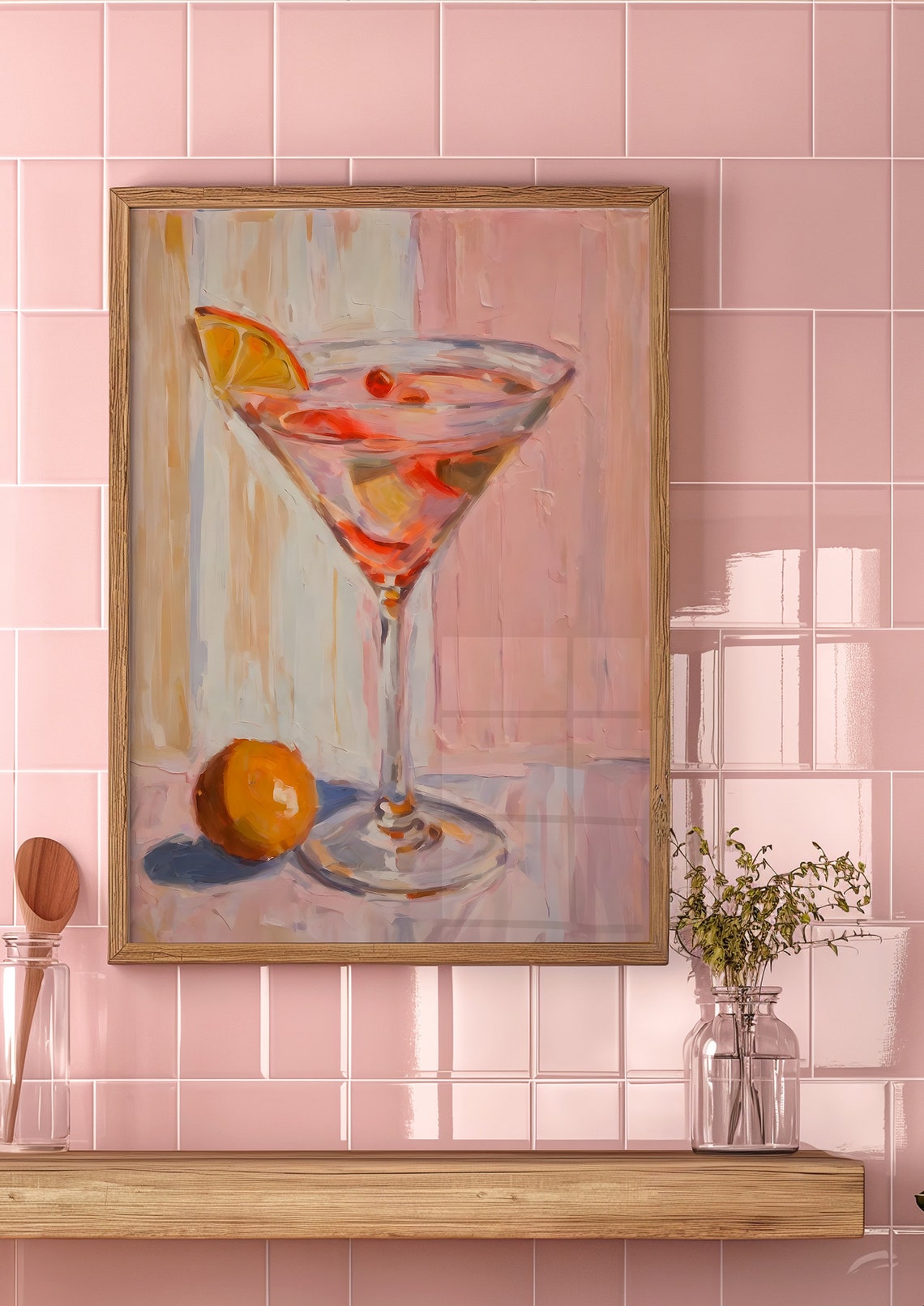 Aperol Spritz Print Cocktail Poster Bar Cart Print Vintage Wall Art ...