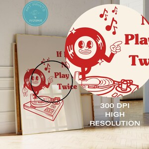 Music Wall Art, Retro Groovy Print, Record Player Poster, Retro Music ...