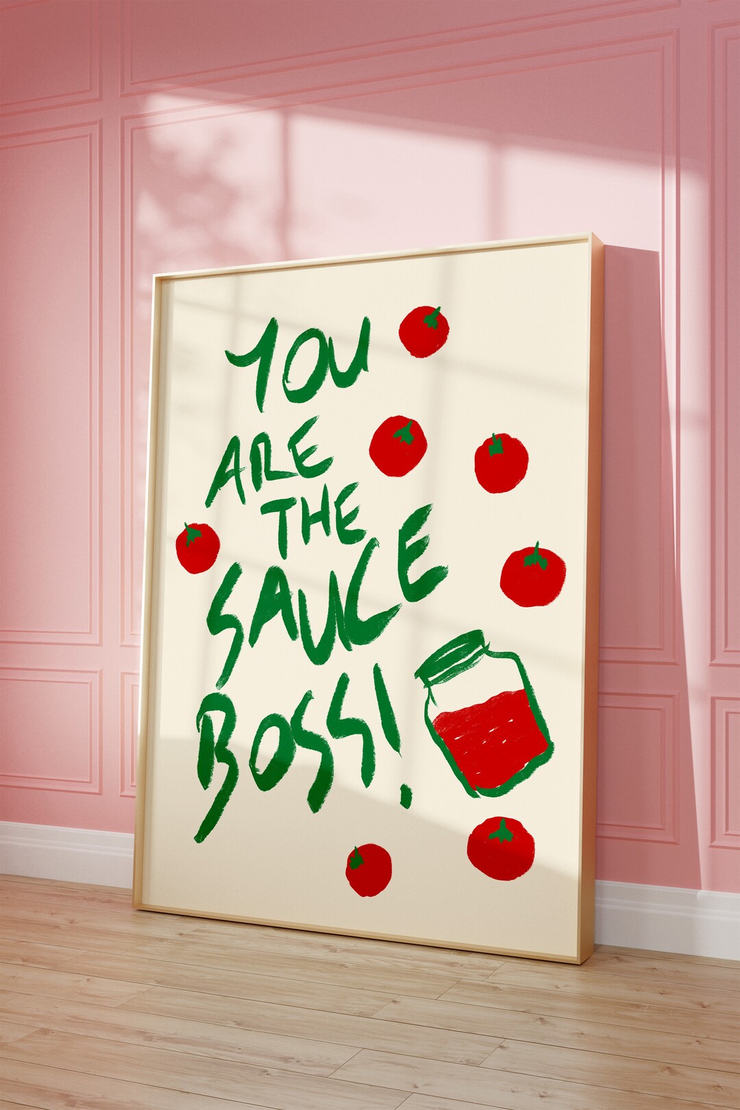 Aesthetic Kitchen Decor Cute Cooking Art Kitchen Wall Art Print, Hand ...
