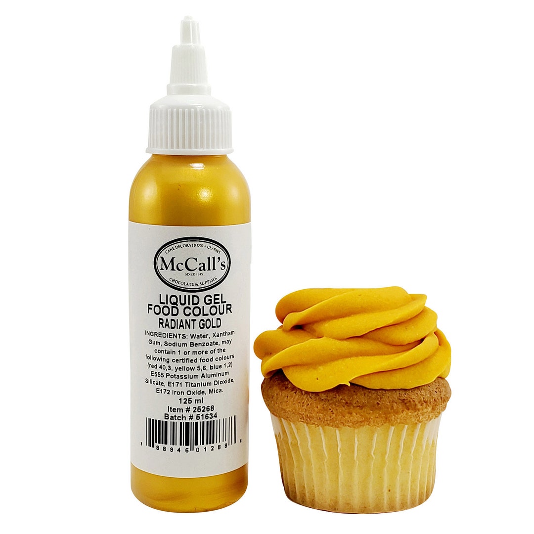 Liquid Gel Food Color Radiant Gold 125ml (4.5oz) - Etsy