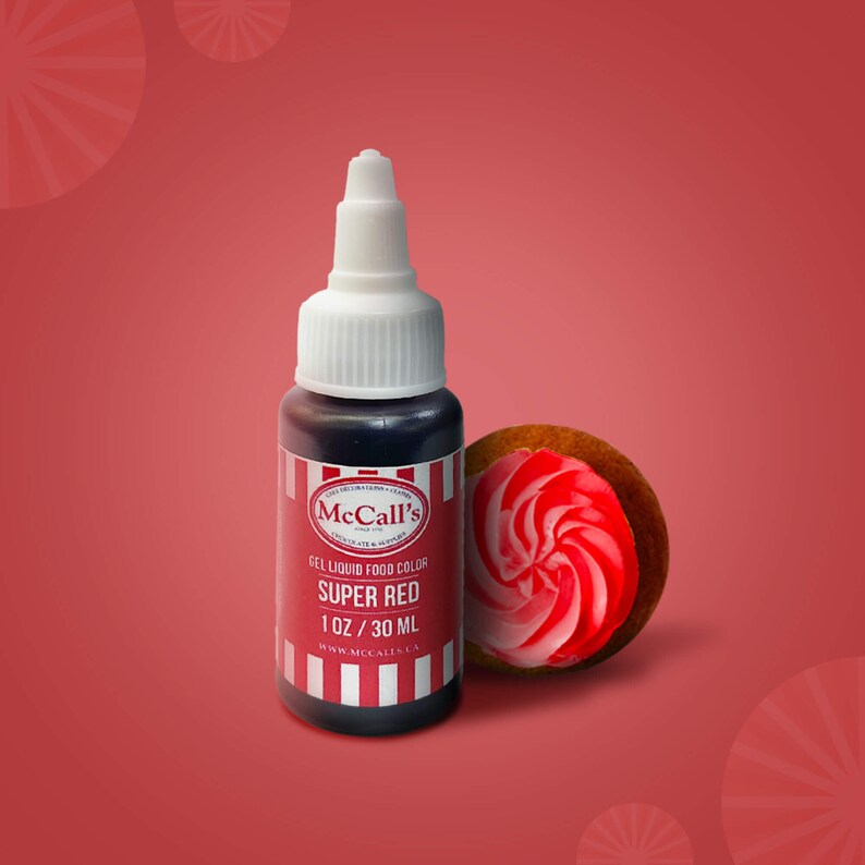 Liquid Gel Food Color Bright Red 30ml 1oz - Etsy