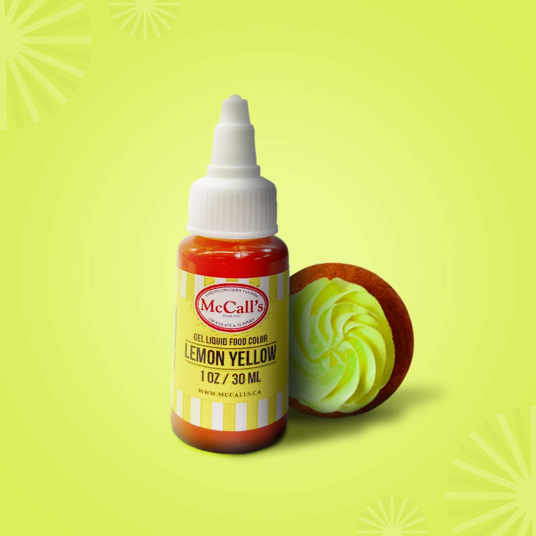 Liquid Gel Food Color Lemon Yellow 30ml (1oz) - Etsy