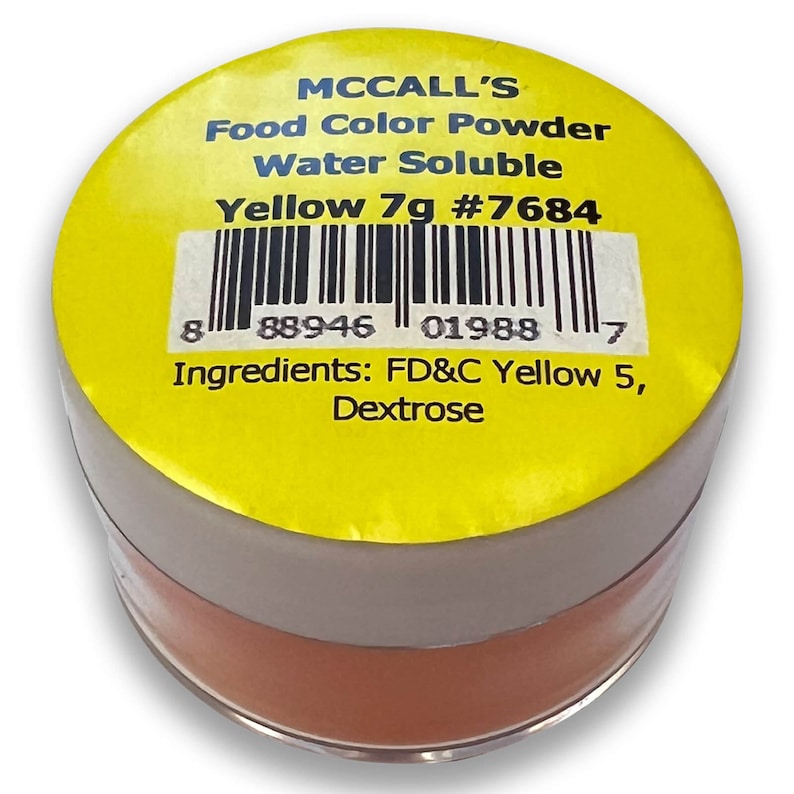 Powder Food Color Yellow Water Soluble 7 G - Etsy