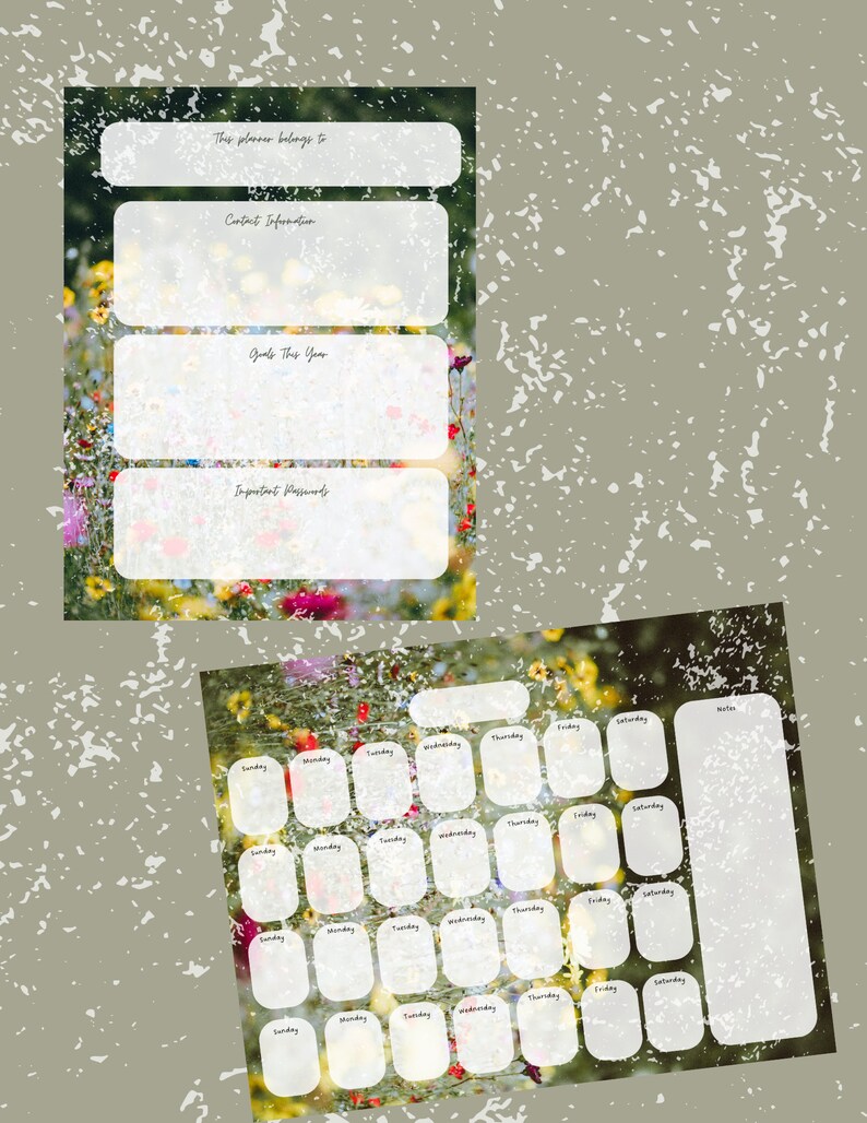 Digital or Printable Weekly - Daily - Monthly Planner - Undated ...